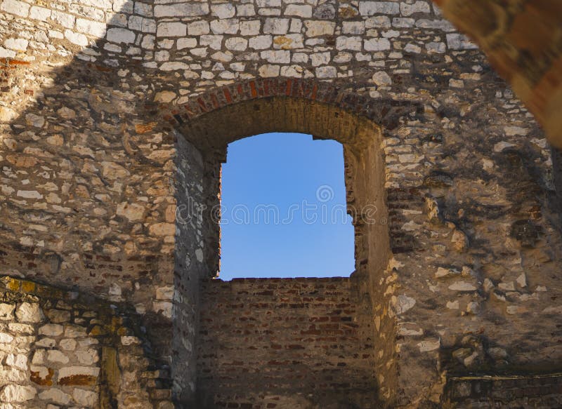 Fragment of the Ruins of a Medieval Castle with Elements of the Walls ...