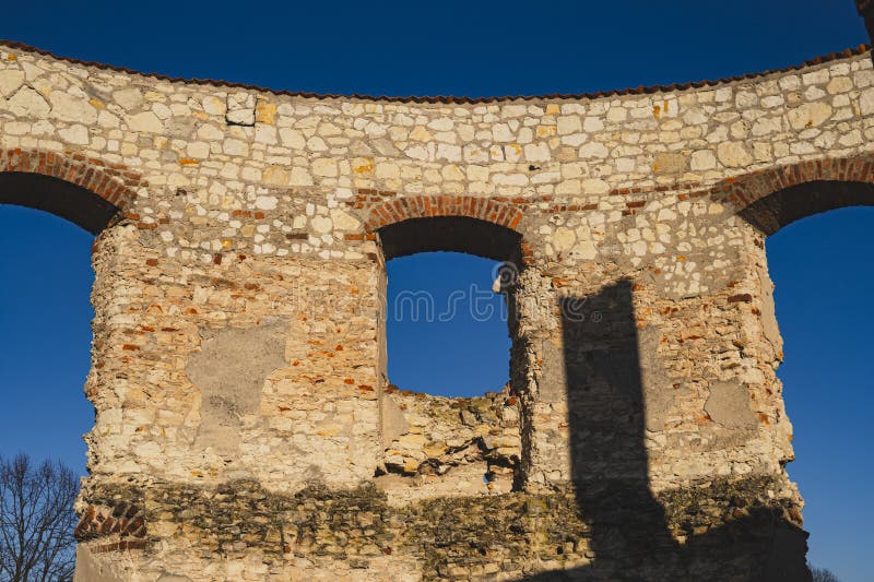 Fragment of the Ruins of a Medieval Castle with Elements of the Walls ...