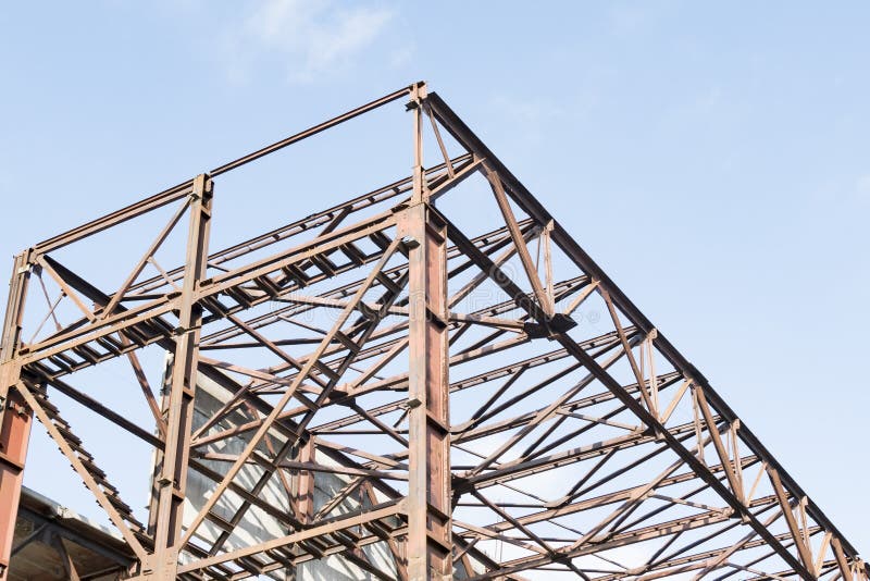 A Fragment of the Rusty Structure of the Old Factory Stock Photo ...