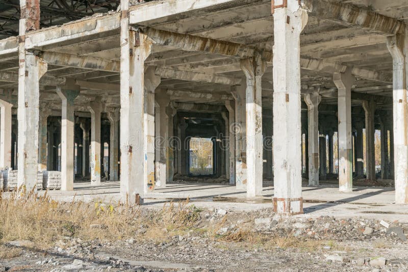 A Fragment of the Rusty Structure of the Old Factory Stock Photo ...