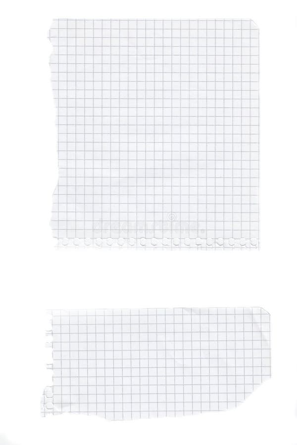 Fragment of Sqared Graph Paper Sheet Isolated Stock Photo - Image of ...