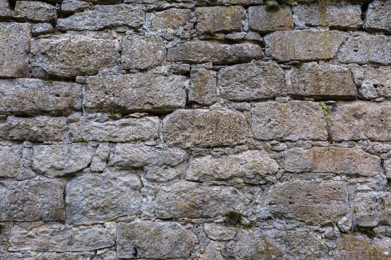 Fragment of Stone Wall of Ancient Defensive Structure Stock Image ...