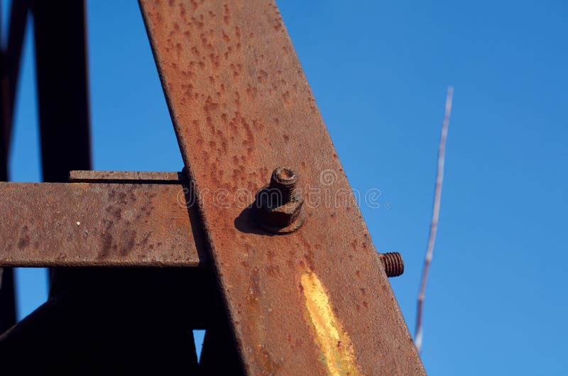 Rusty Power-tower with Many Wires and Glass Insulators Dutch Angle Shot ...