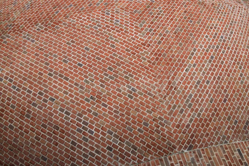 Fragment of the Surface of Spherical Red Brick Roof Stock Photo - Image ...