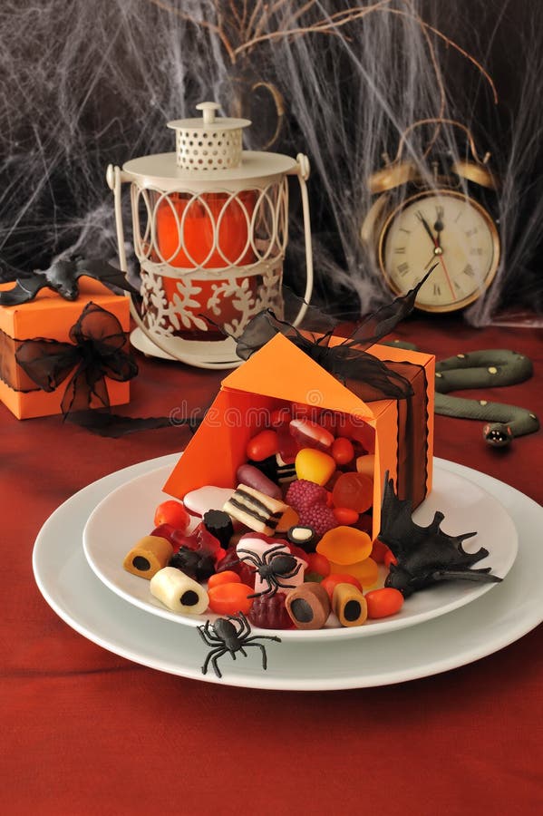 Fragment Table Setting for Halloween Stock Image - Image of packaging ...