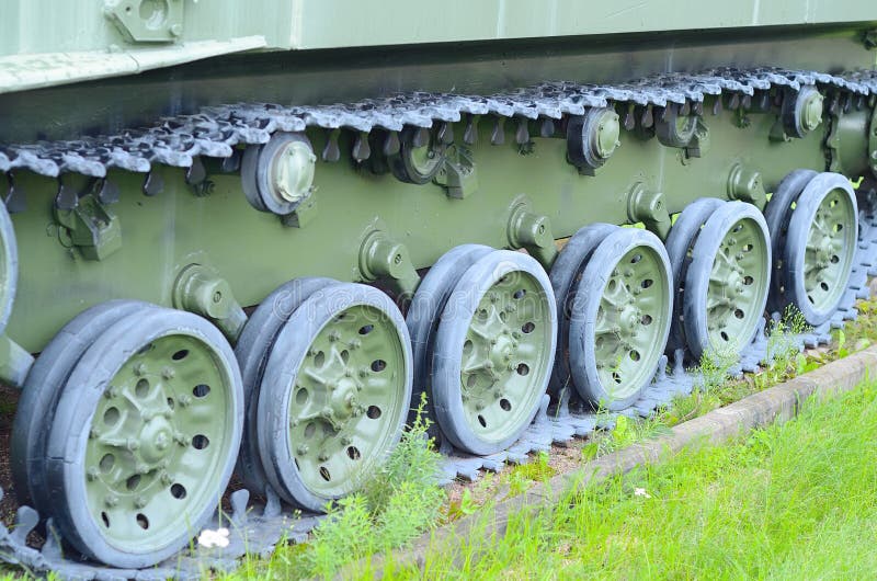 Fragment of tank track. stock image. Image of military - 87091575
