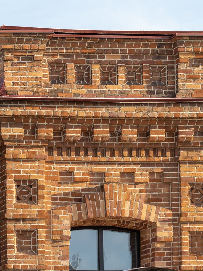 Fragment of a 19th Century Brick Building Stock Photo - Image of 19th ...
