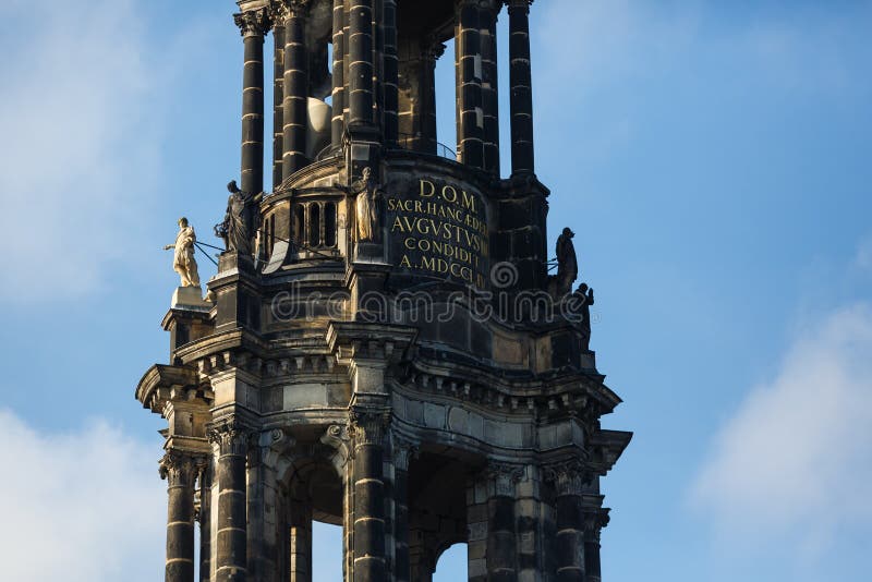 Fragment of Tower Hofkirche Stock Image - Image of fragment ...