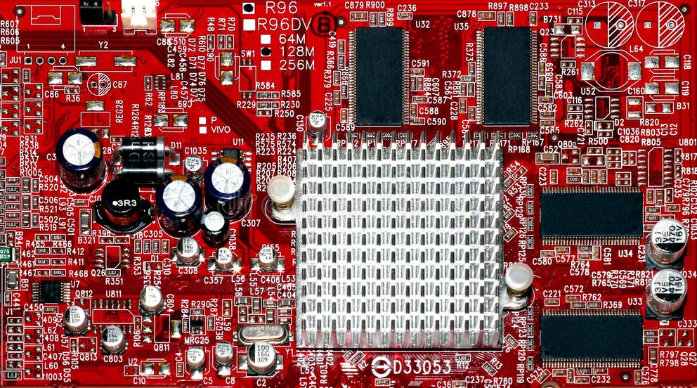 Fragment of the Tuner Circuit Board Stock Image - Image of design ...