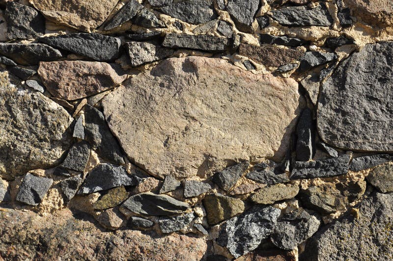 Fragment of a Wall from a Chipped Stone Stock Photo - Image of rough ...