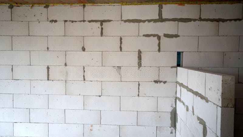 Fragment of a Wall Made of Plaster Blocks. Lightweight Materials for ...