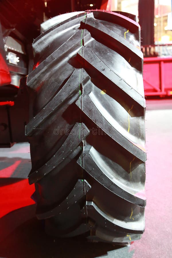 Fragment of the Wheel Tread of a Combine for Harvesting Crops Stock ...
