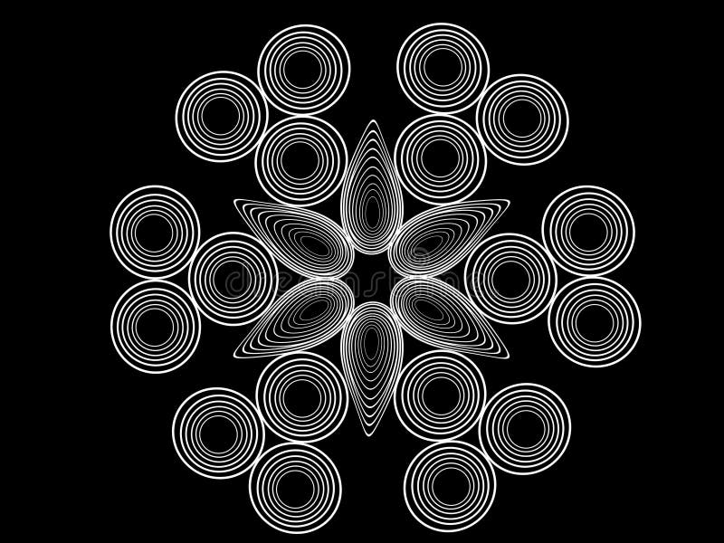 Fragment in White Color on a Black Background. Openwork Fragment. Stock ...