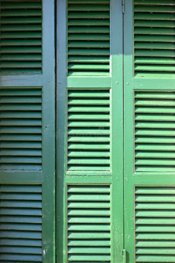 Window of the Stone House with a Green Shutter Stock Image - Image of ...