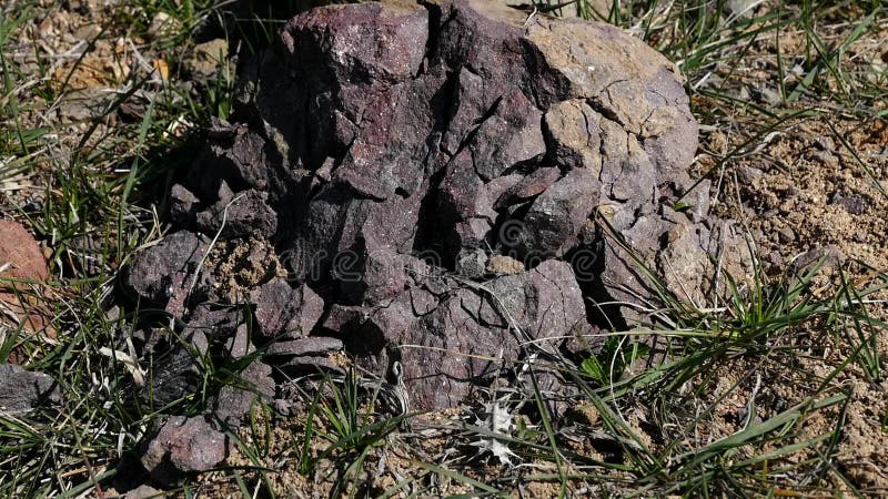 Fragmentation of Rocks, Cracking and Crumbling of Rocks in Nature Stock ...