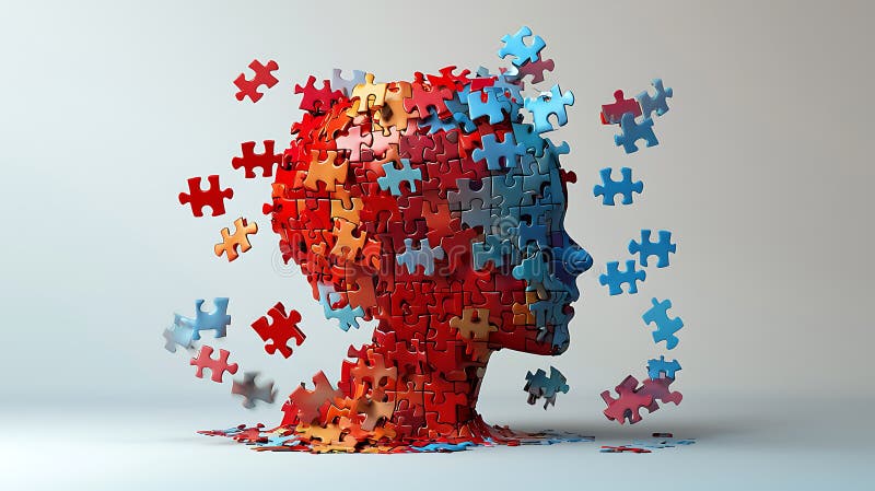 Fragmented ADHD Brain Illustration Children Perspective Digital Art ...