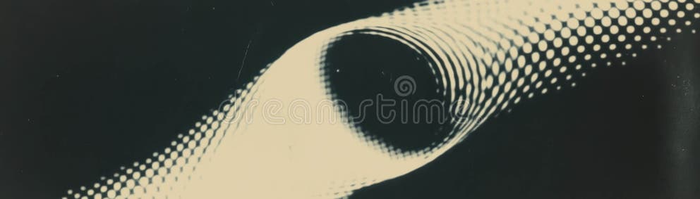 Fragmented Circle Composed of Varied Halftone Dots Creating a Textured ...