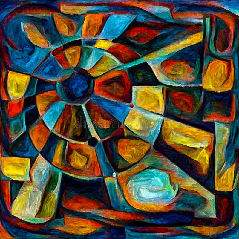 Fragmented Color Space stock illustration. Illustration of palette ...