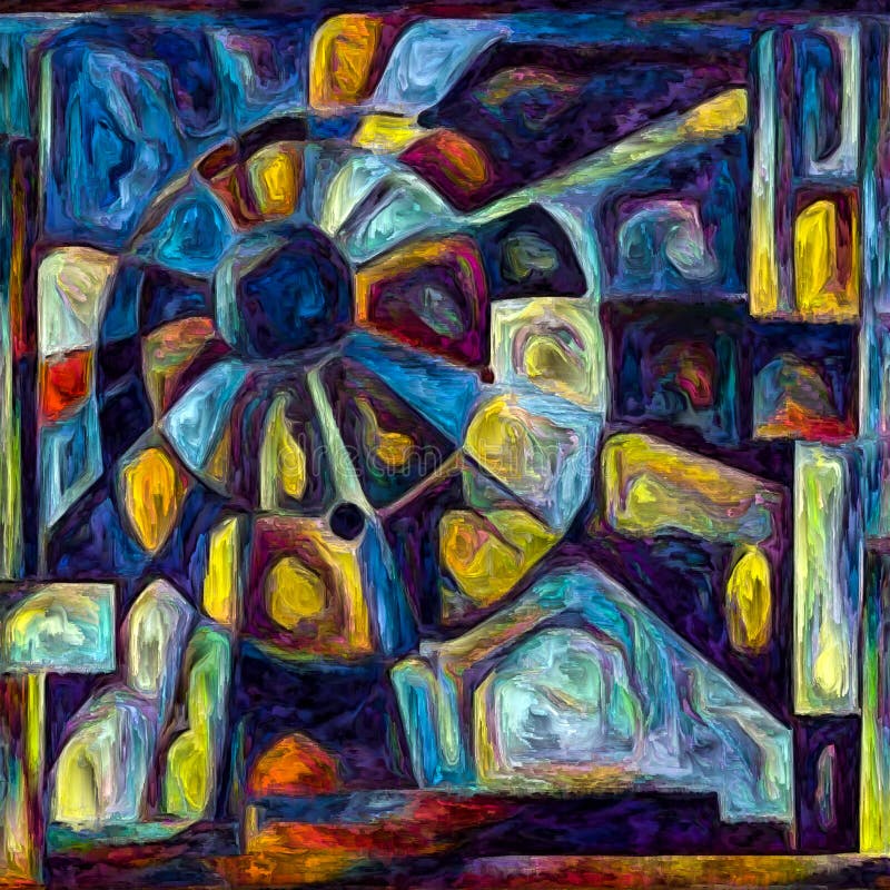 Fragmented Color Space stock illustration. Illustration of pattern ...