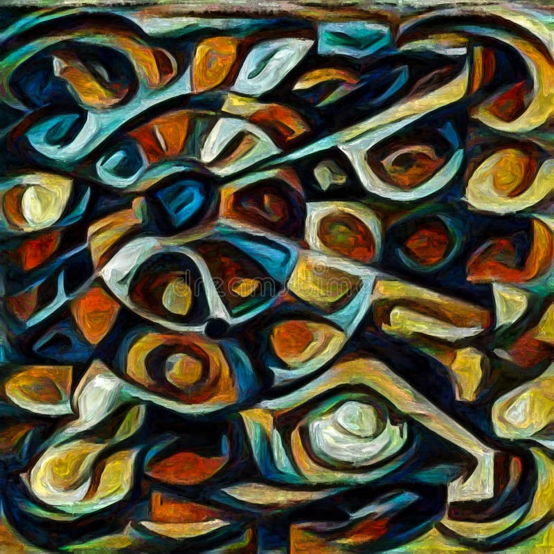 Fragmented Color Space stock illustration. Illustration of multicolored ...