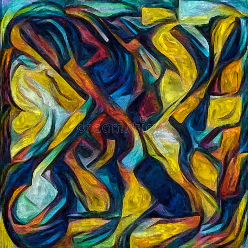 Fragmented Color Space stock illustration. Illustration of creative ...