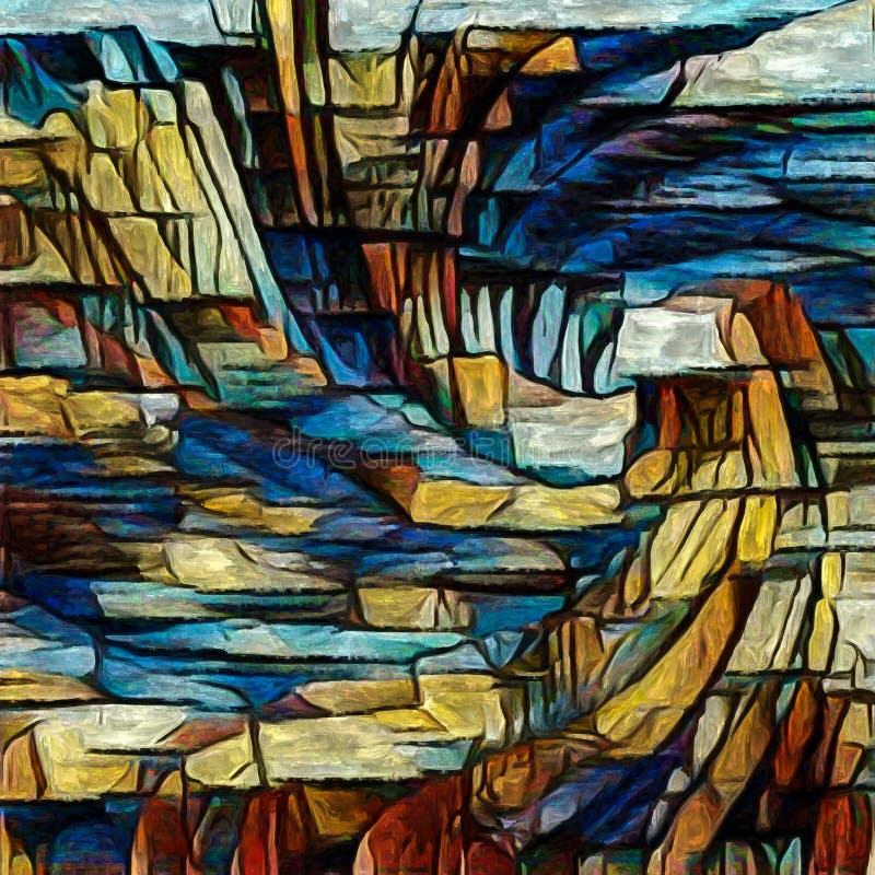 Fragmented Color Space stock illustration. Illustration of canvas ...