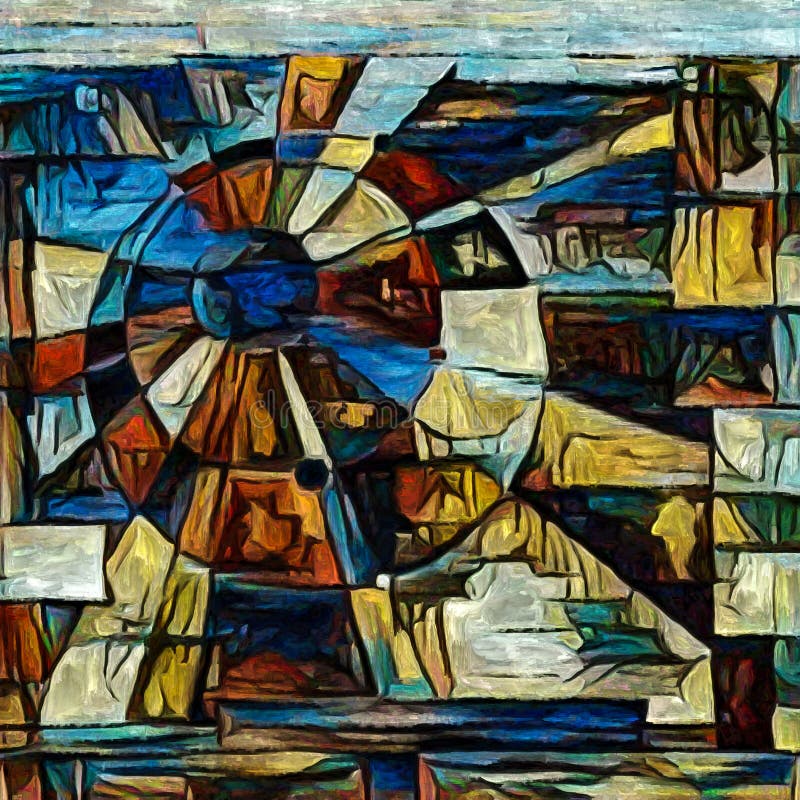 Fragmented Color Space stock illustration. Illustration of multicolored ...