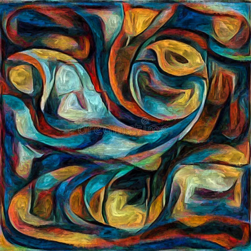 Fragmented Color Space stock illustration. Illustration of multicolored ...