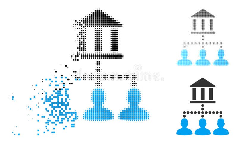 Fragmented Dot Halftone Bank Client Links Icon Stock Vector ... Fragmented Dot Halftone Bank Client Links Icon Stock Vector ...