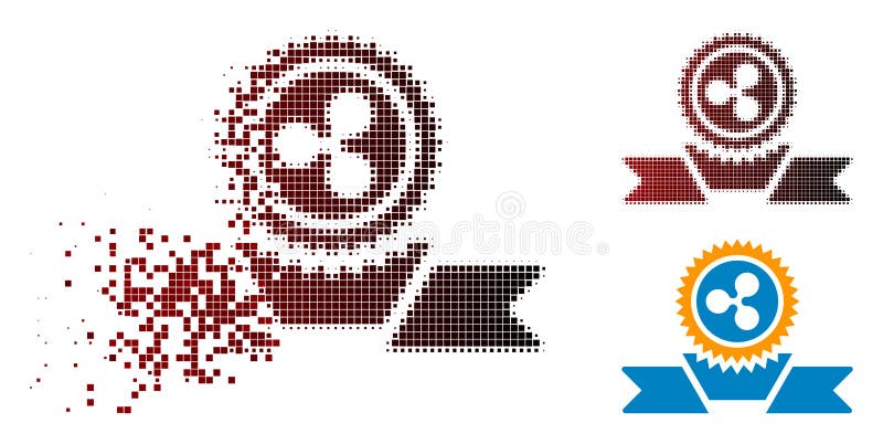 Fragmented Dot Halftone Ripple Award Ribbon Icon Stock Vector ... Fragmented Dot Halftone Ripple Award Ribbon Icon Stock Vector ...
