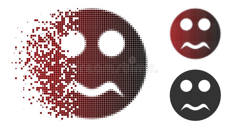 Fragmented Dot Halftone Serious Smiley Icon Stock Vector - Illustration ... Fragmented Dot Halftone Serious Smiley Icon Stock Vector - Illustration ...