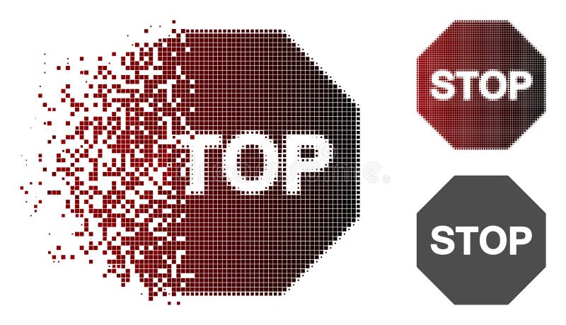 Pixelated Stop Sign Stock Illustrations – 228 Pixelated Stop Sign Stock ...