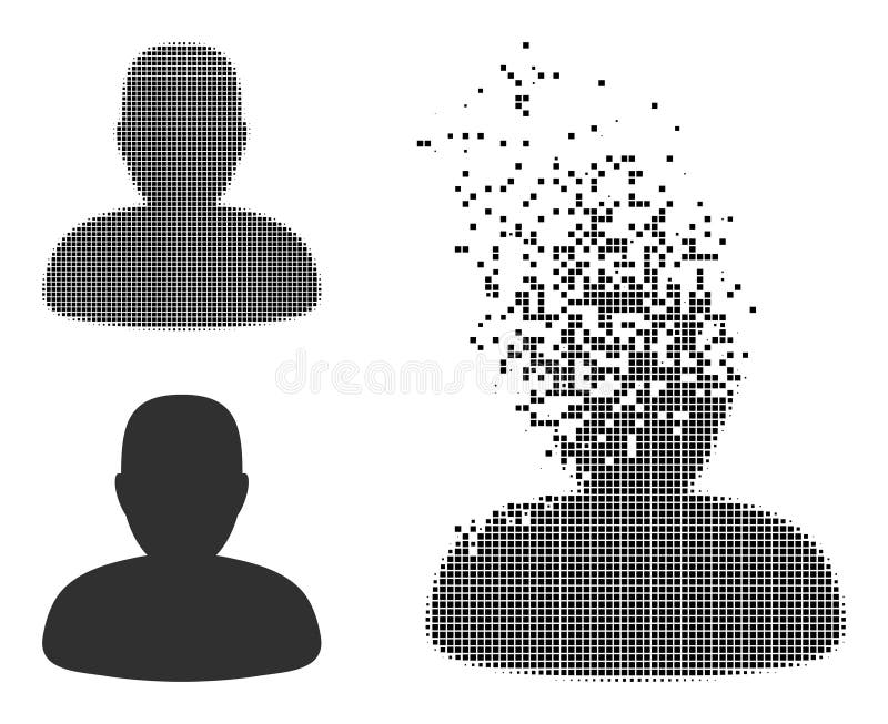 Fragmented Dotted and Original Person Profile Icon Stock Vector ...