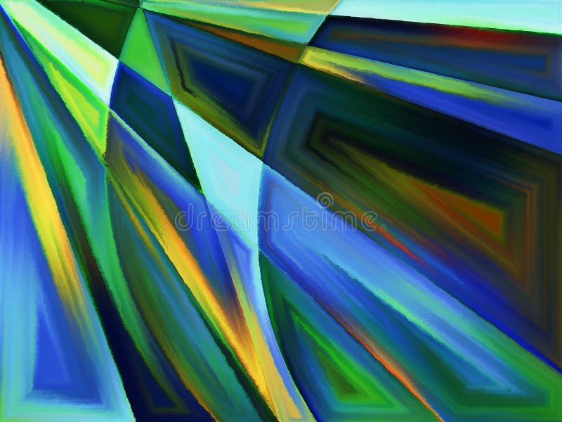 Fragmented Dynamics stock illustration. Illustration of painting ...