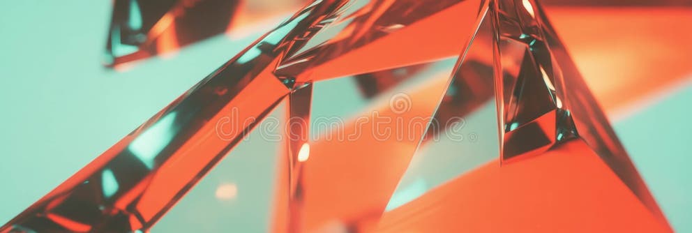 Fragmented Geometric Shapes Create Dynamic Visual Impact Against a ...