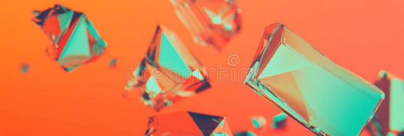 Fragmented Geometric Shapes Create Dynamic Visual Impact Against a ...