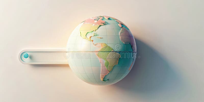 A Fragmented Globe Rests on a Minimalist Shelf, Symbolizing Global ...