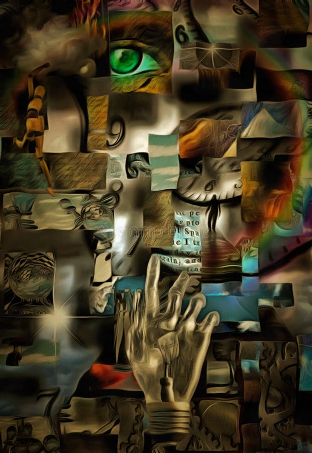 Fragmented Human Abstract stock illustration. Illustration of style ...