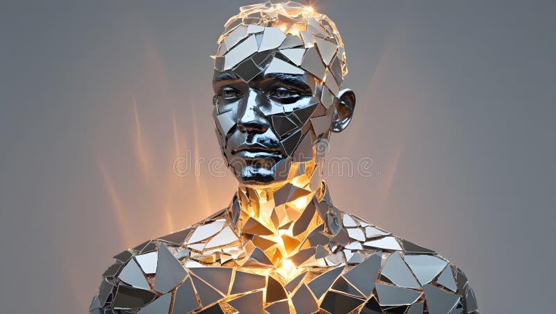 Fragmented Metallic Figure Stock Illustrations – 12 Fragmented Metallic ...