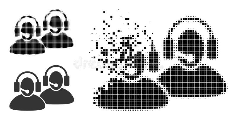 Fragmented Pixel Call Center Glyph with Halftone Version Stock Vector ... Fragmented Pixel Call Center Glyph with Halftone Version Stock Vector ...