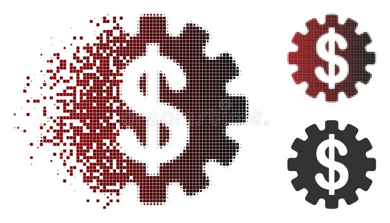 Fragmented Pixel Halftone Development Cost Icon Stock Vector ... Fragmented Pixel Halftone Development Cost Icon Stock Vector ...