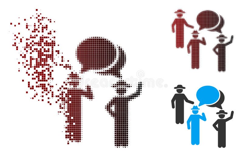 Fragmented Pixel Halftone Gentlemen Discussion Icon Stock Vector ... Fragmented Pixel Halftone Gentlemen Discussion Icon Stock Vector ...