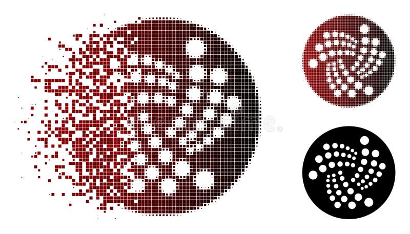 Fragmented Pixel Halftone Iota Currency Icon Stock Vector ... Fragmented Pixel Halftone Iota Currency Icon Stock Vector ...