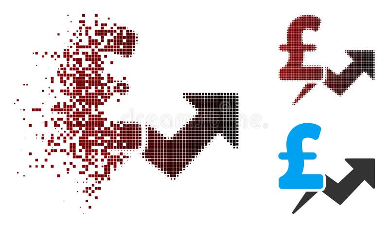 Fragmented Pixel Halftone Pound Price Growth Icon Stock Vector ... Fragmented Pixel Halftone Pound Price Growth Icon Stock Vector ...