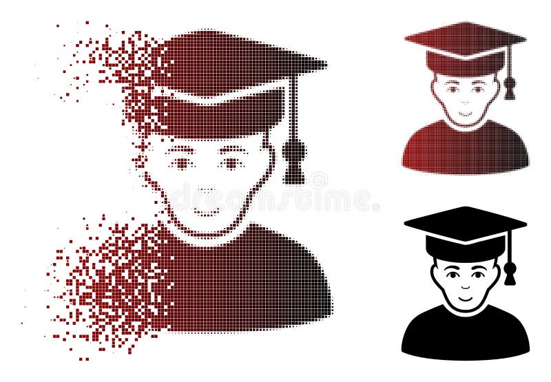 Fragmented Pixel Halftone Professor Icon Stock Vector - Illustration of ... Fragmented Pixel Halftone Professor Icon Stock Vector - Illustration of ...