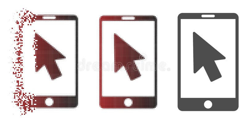 Fragmented Pixelated Halftone Mobile Arrow Pointer Icon Stock Vector ... Fragmented Pixelated Halftone Mobile Arrow Pointer Icon Stock Vector ...