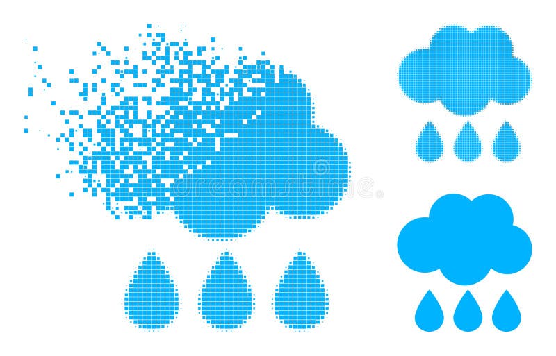 Fragmented Pixelated Rain Cloud Icon with Halftone Version Stock Vector ... Fragmented Pixelated Rain Cloud Icon with Halftone Version Stock Vector ...