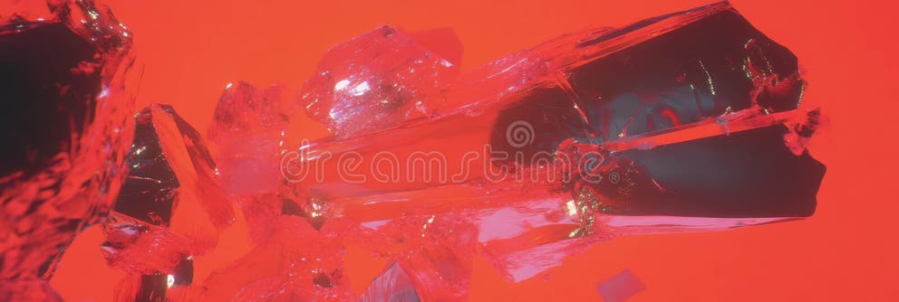 Fragmented Red Flashes Create a Striking Visual Effect in a Vibrant ...