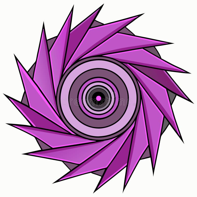 A fragmented spiral stock vector. Illustration of contrast - 362769460