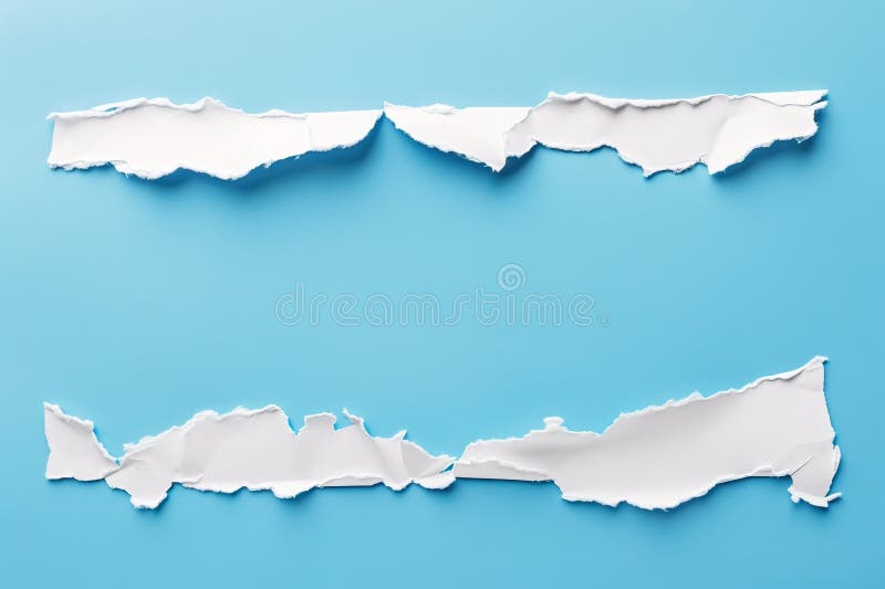Fragmented Whispers: Torn White Paper with Jagged Edges Stock Image ...